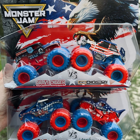 Monster Jam | Toys | Monster Jam Stars And Stripes Rare Grave Digger ...